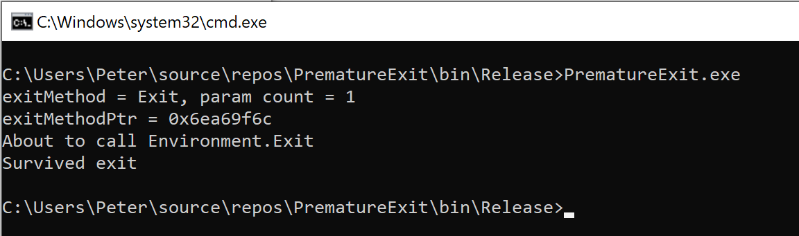 Massaging your CLR: Preventing Environment.Exit in In-Process .NET ...